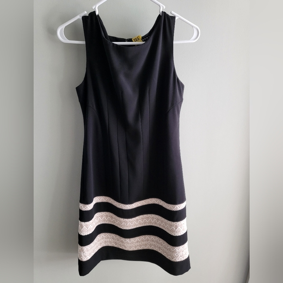 Ivanka Trump | Dresses | Ivanka Trump Black Sheath Dress With Lace Trim ...